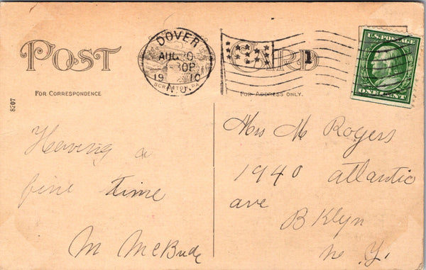 NJ, DOVER - Mansion House building, men - 1910 postcard - B10017 ...