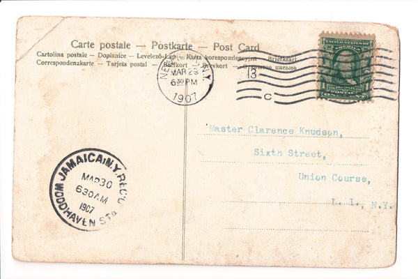 Easter postcard - dressed and humanized rabbits driving car - C04301 ...