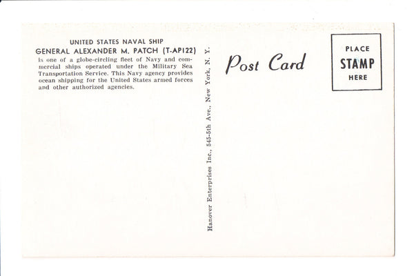 Ship Postcard - GENERAL ALEXANDER M PATCH - USNS (original SOLD) D0726 ...